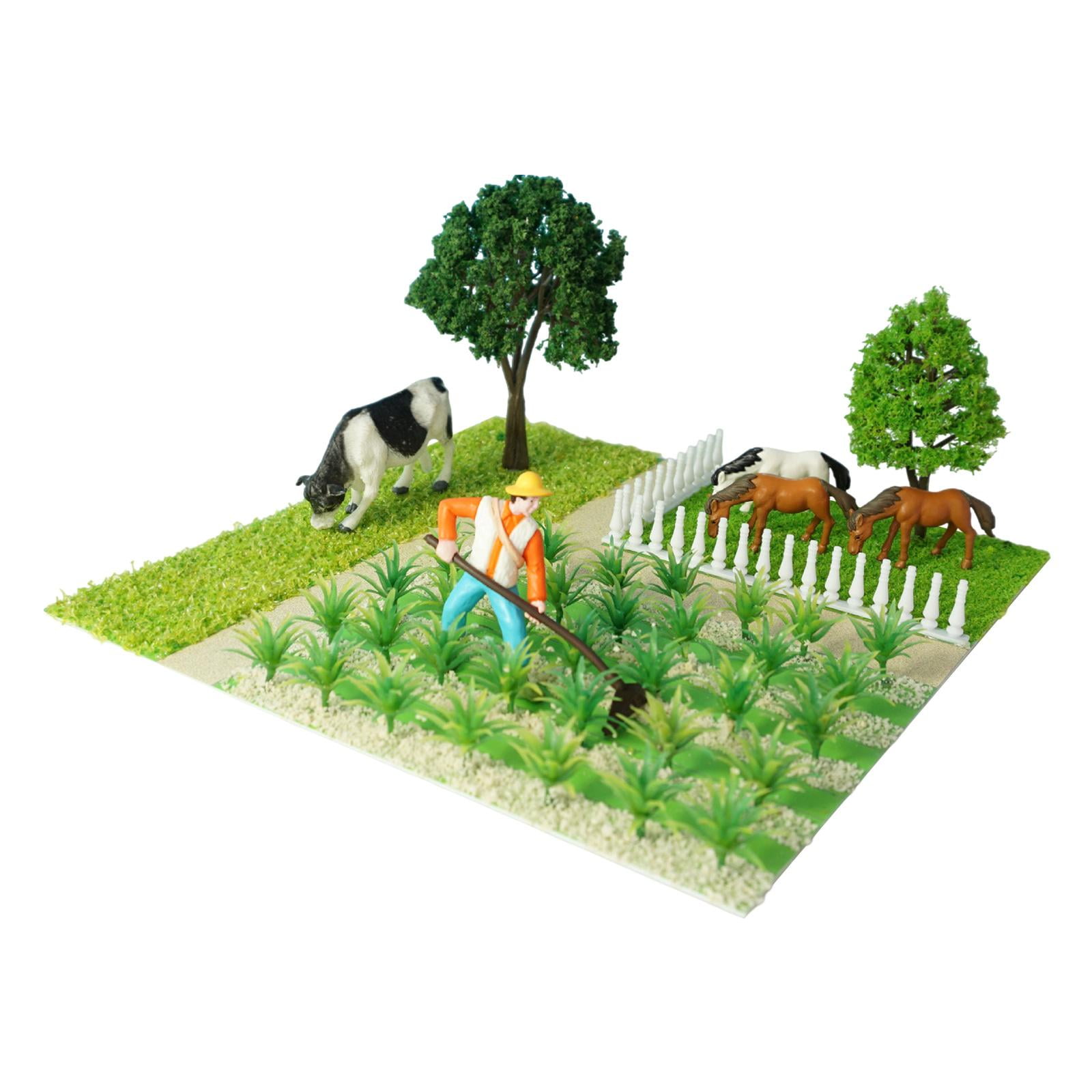 HILABEE Garden Trees Scenery Landscape Model Trees, Funny Building ...