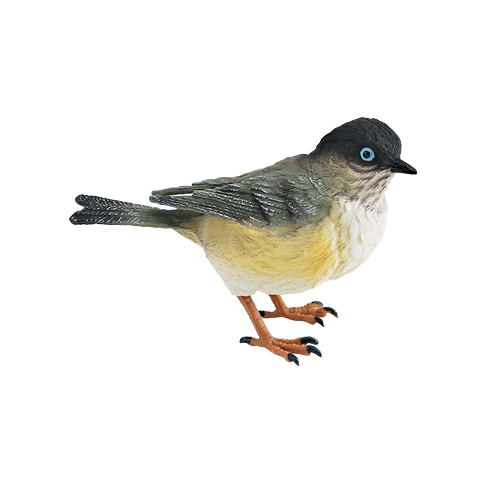 HILABEE Hand-Painted Sparrow Figurines, High-Quality PVC Miniature Bird ...