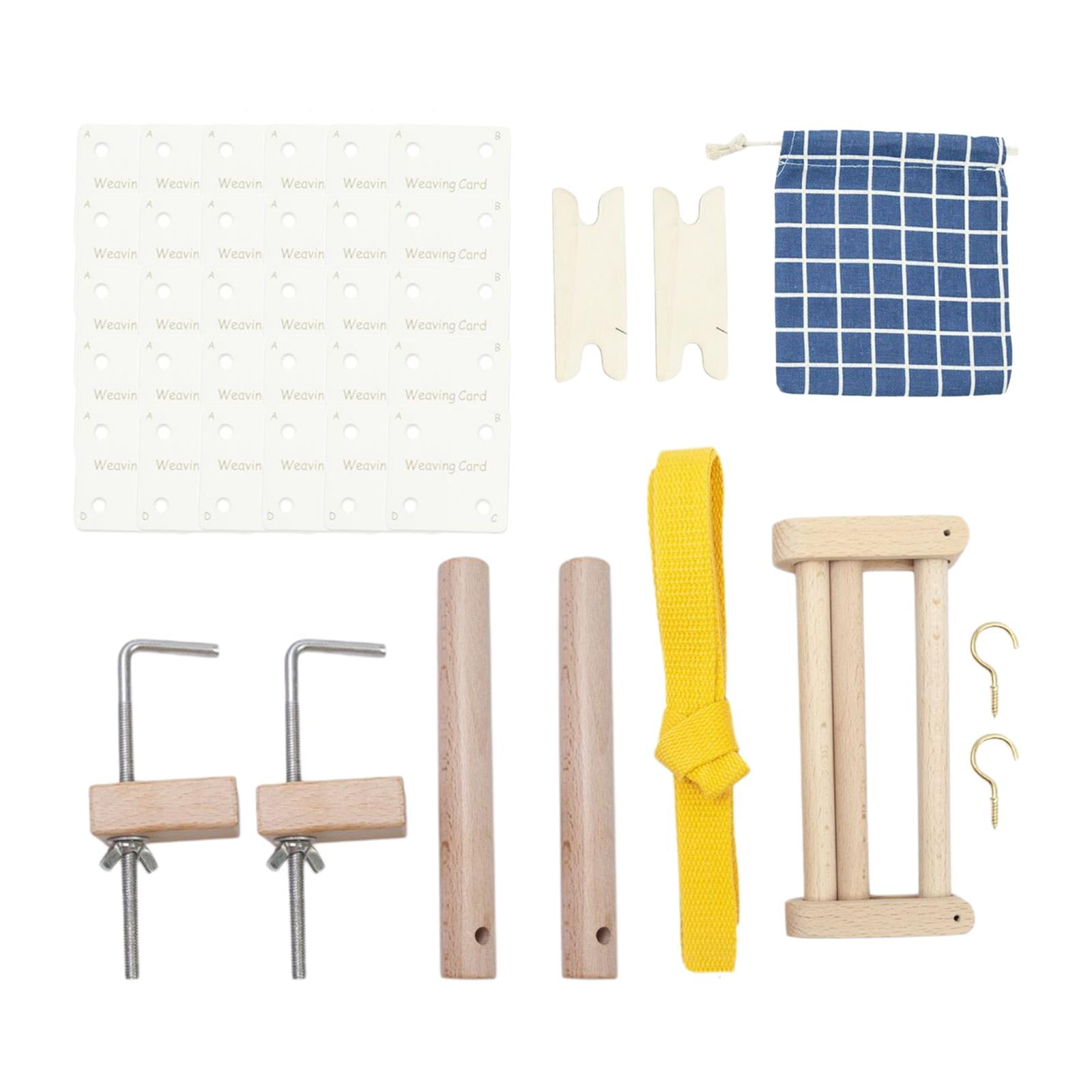 HILABEE Peg Loom Warping Pegs and Clamp Braiding Craft Tool Wood DIY ...