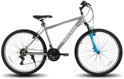 HILAND 26 27.5 Inch Mountain Bike, Mens and Womens MTB with 21 Speeds, High-Tensile Steel Frame ...