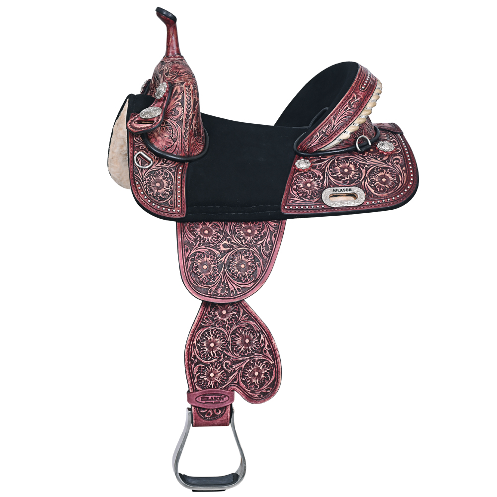 HILASON Child Treeless Horse Saddle Western American Leather Barrel ...