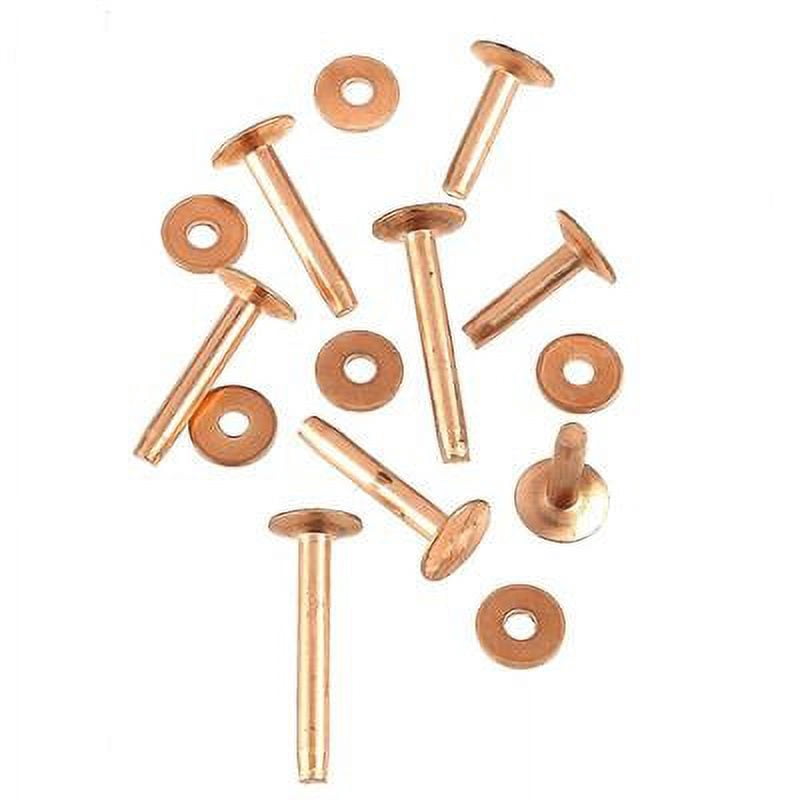 HILASON Horse Tack Hardware Copper Rivet & Burr 1 in Pack of 100 ...