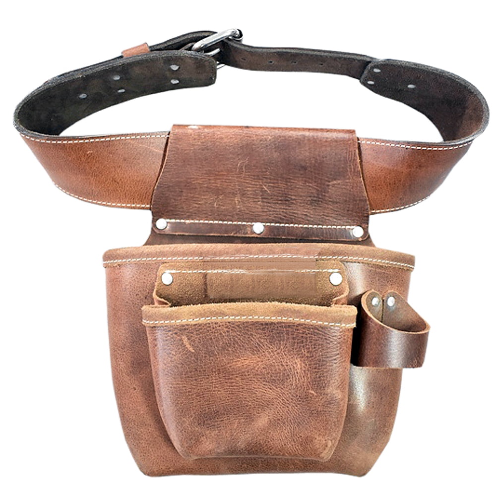 HILASON Leather Carpenter, Farmers And Electrician Tool Bag Pouch ...