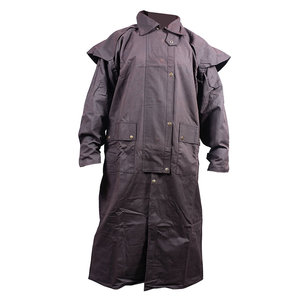HILASON Outerwear Full Length Lightweight Waterproof Oilskin Duster ...