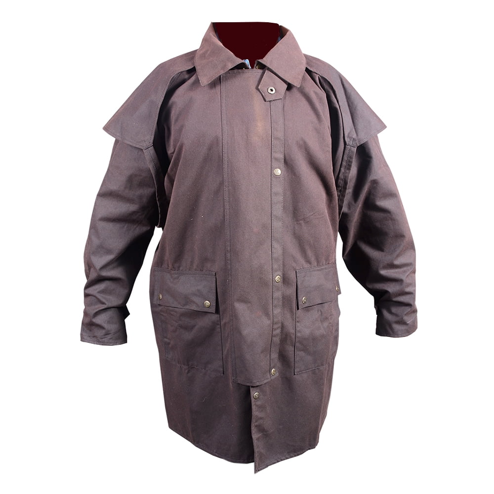 HILASON Outerwear Short Length Lightweight Waterproof Oilskin Duster ...