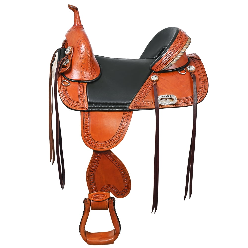 HILASON Treeless Western Horse Saddle Genuine American Leather Trail ...