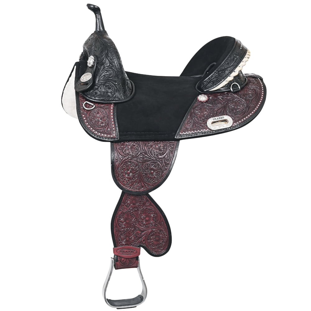HILASON Treeless Western Horse Trail Barrel Racing American Leather ...