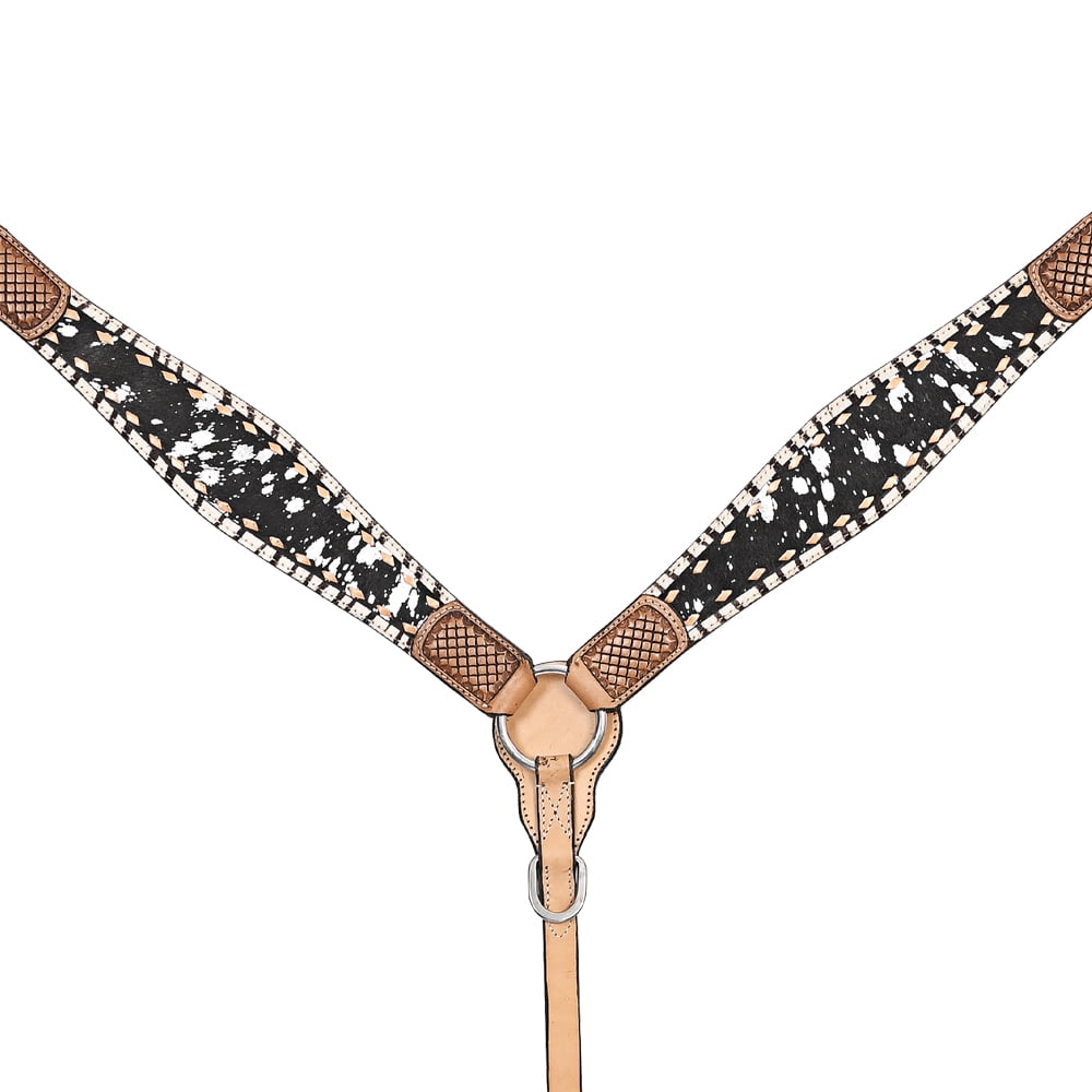 HILASON Western Horse Breast Collar American Hairon Leather Tan ...