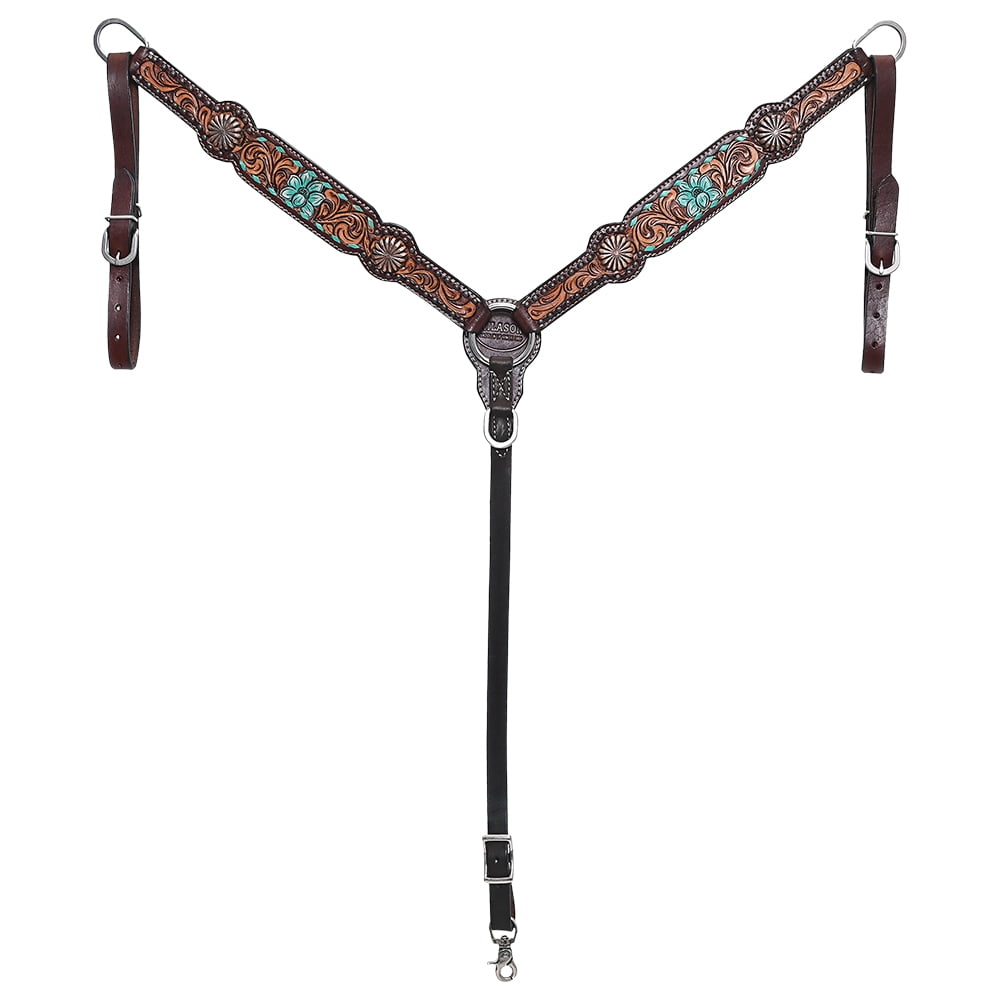 HILASON Western Horse Floral Breast Collar American Leather - Walmart.com