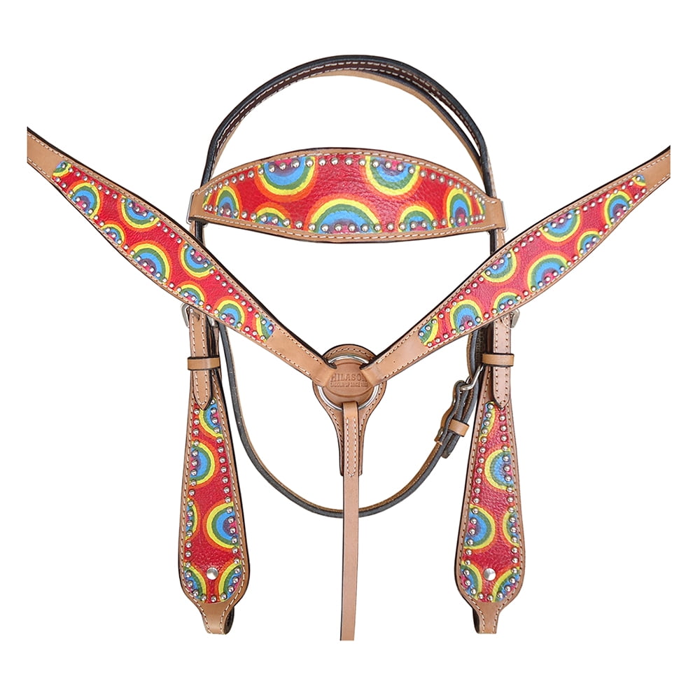 HILASON Western Horse Leather Headstall and Breast Collar Tack Set ...