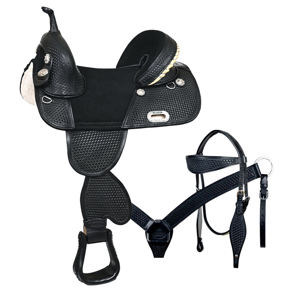 HILASON Western Horse Saddle Treeless American Leather Trail Barrel Tack | Horse Saddle ...
