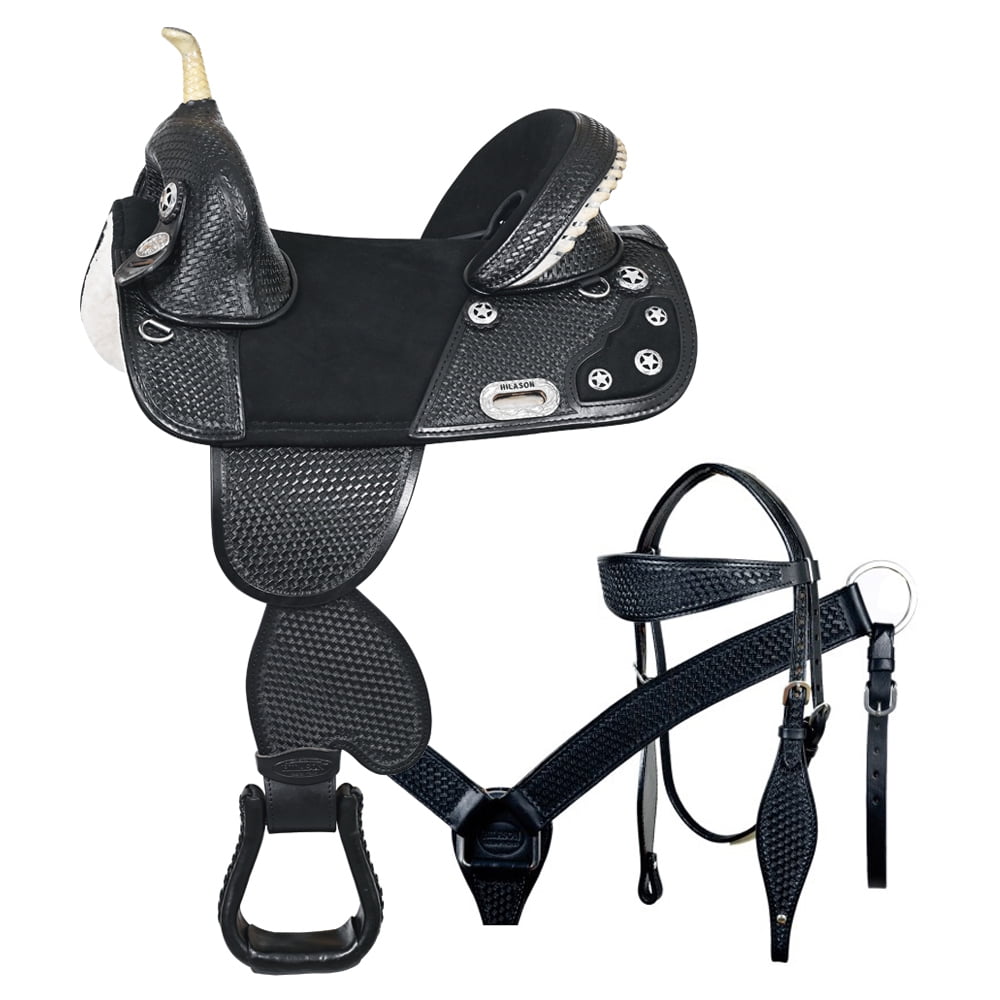 HILASON Western Horse Saddle Treeless American Leather Trail Barrel ...