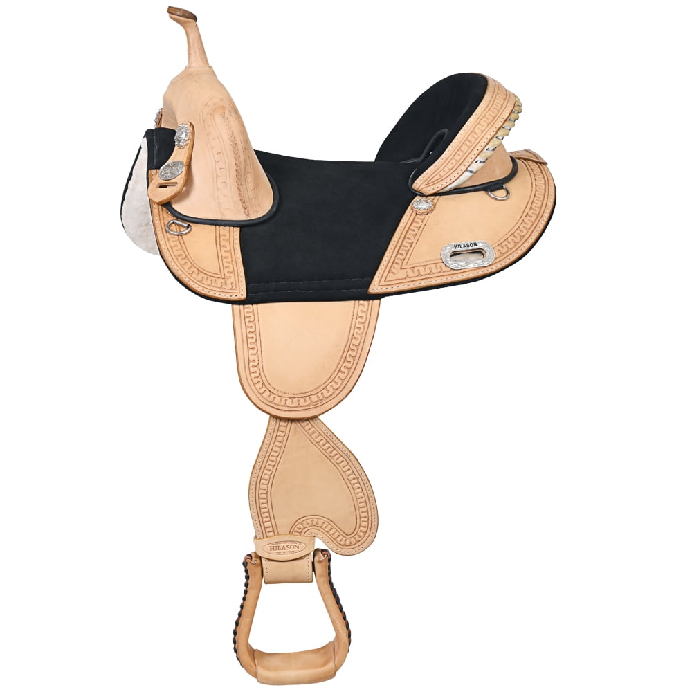 HILASON Western Horse Saddle Treeless Trail Racing Genuine American ...