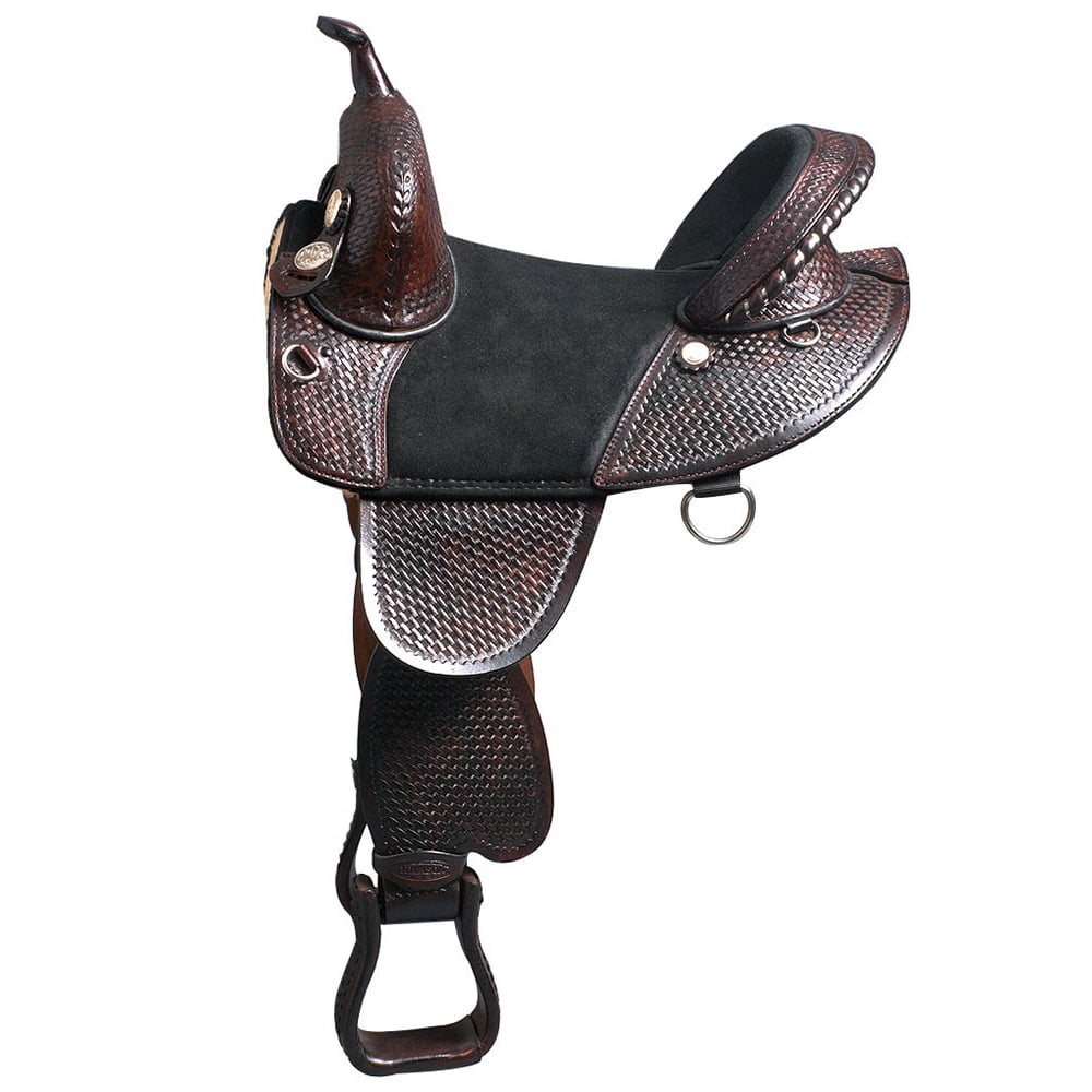 HILASON Western Horse Trail Barrel Racing American Leather Saddle ...