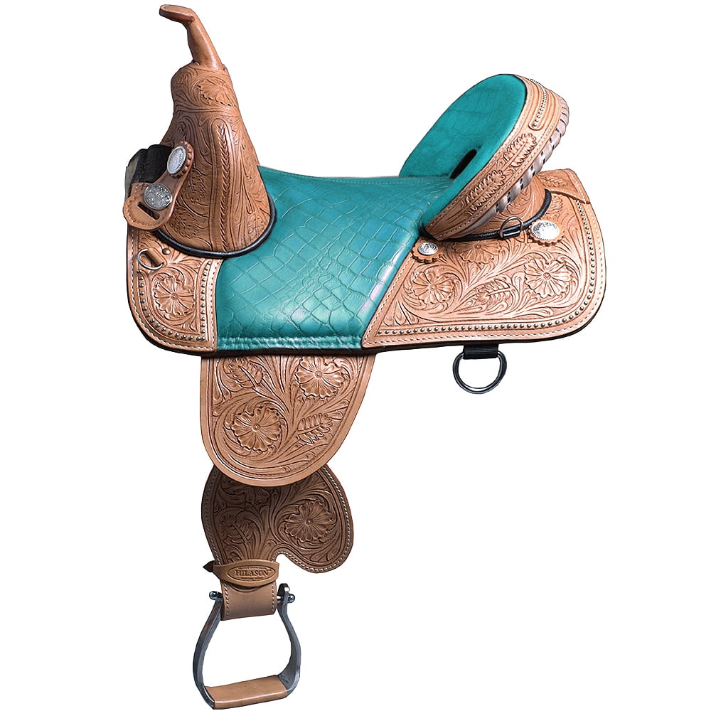 HILASON Western Horse Treeless Trail Barrel Racing American Leather ...