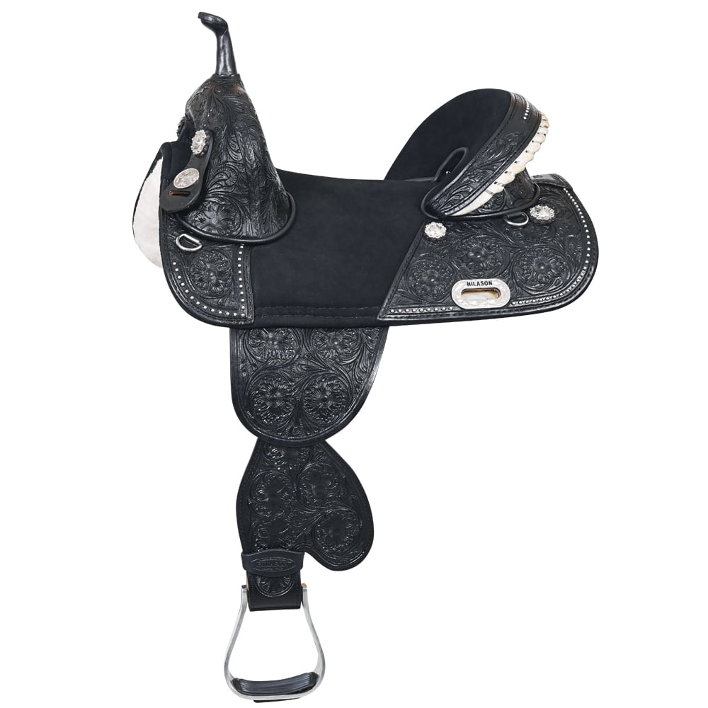 HILASON Western Horse Treeless Trail Barrel Saddle American Leather ...