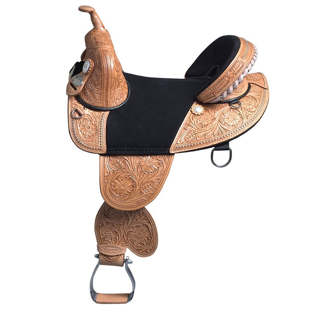 HILASON Western Horse Treeless Trail Barrel Saddle American Leather ...