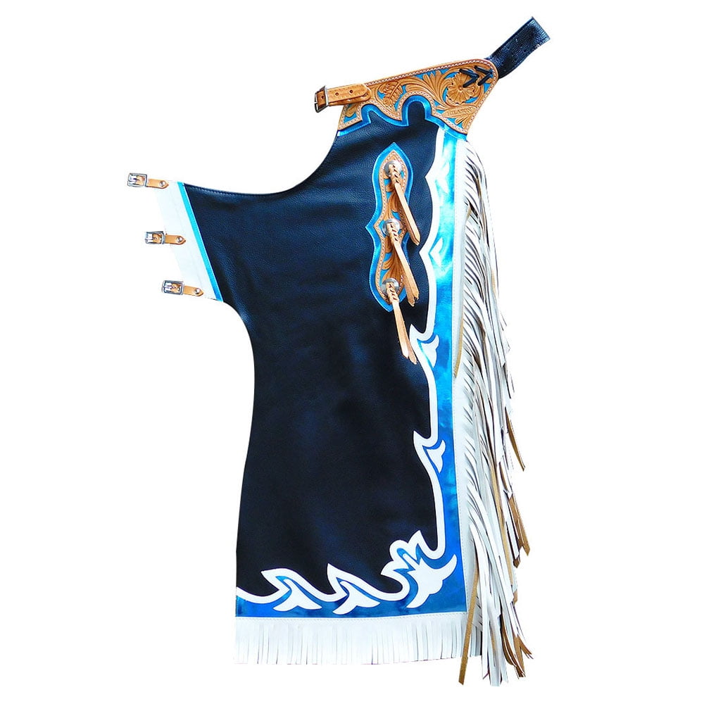 Hilason Handmade Genuine Leather Chaps Adult Handtooled Rodeo Bull ...