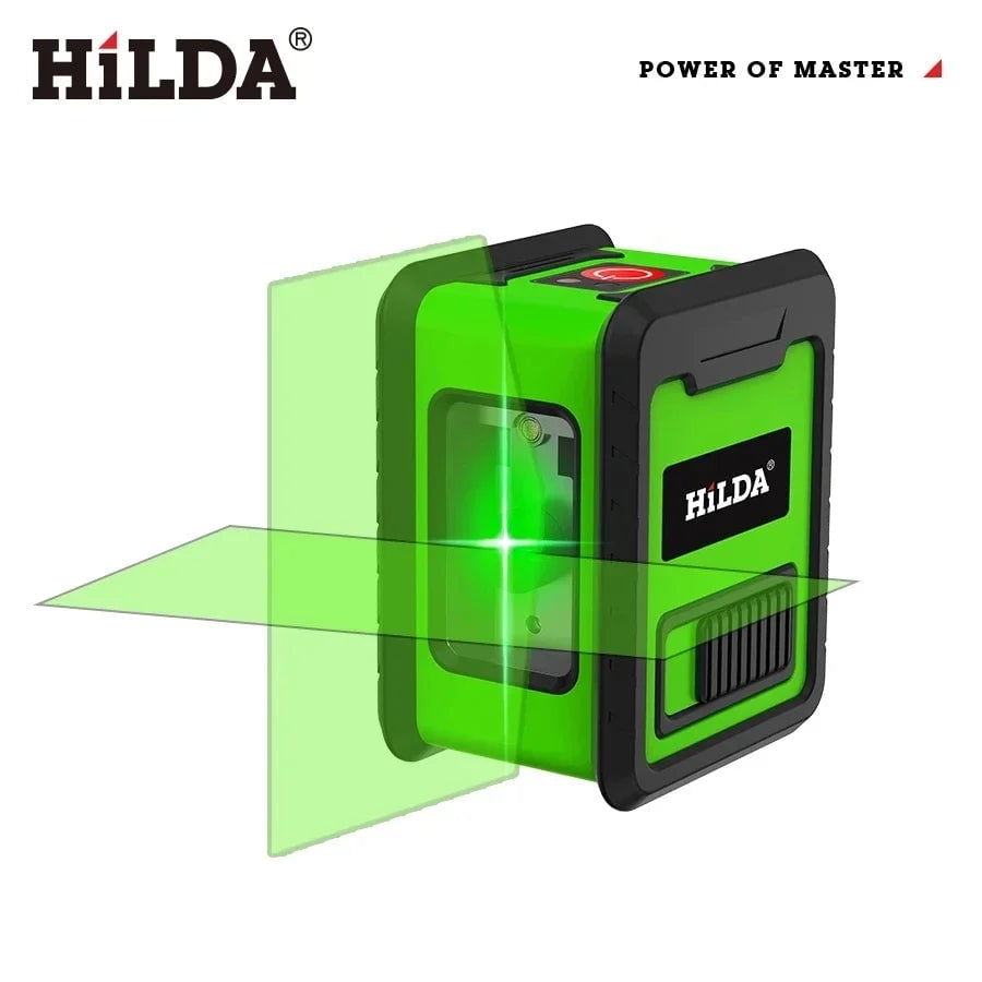 HILDA 2-Line Laser Level Instrument - Green Light Vertical & Horizontal ...