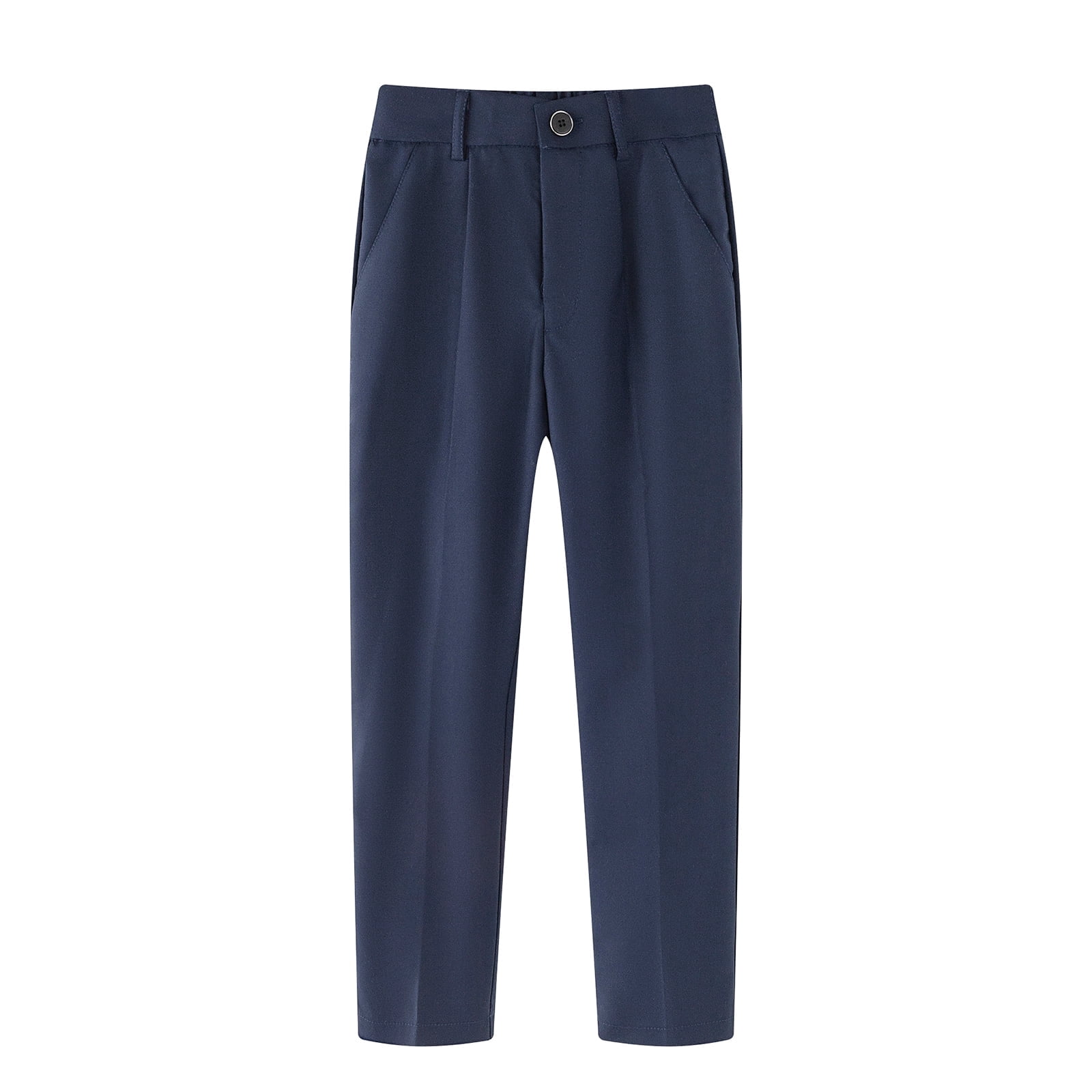 HILEELANG 1PC Tween Boys Girls School Uniform Pants Navy Blue Kids ...