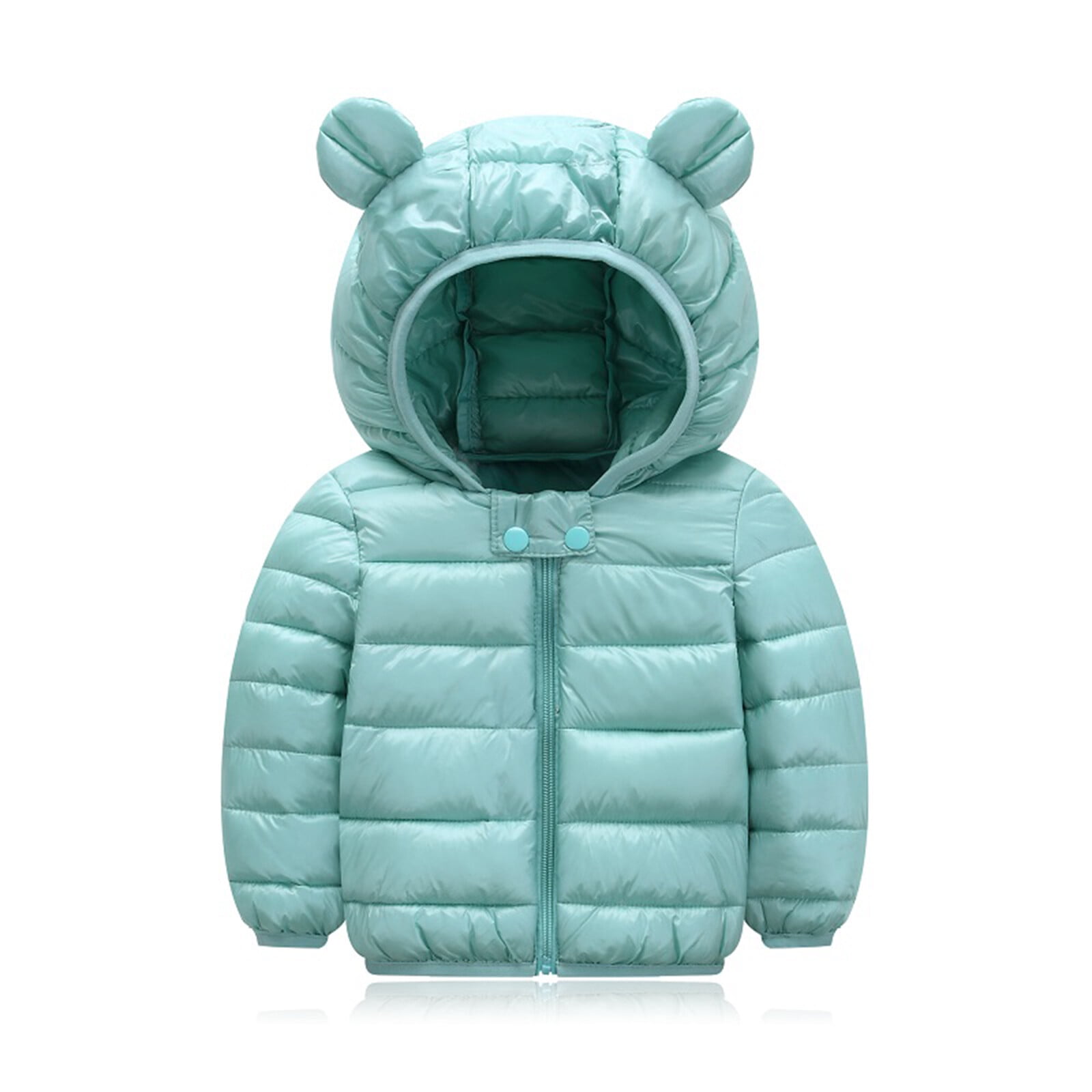 HILEELANG Baby Girl Winter Cute Puffer Jacket Coats Light Weight Padded Outwear Green 12Months ...