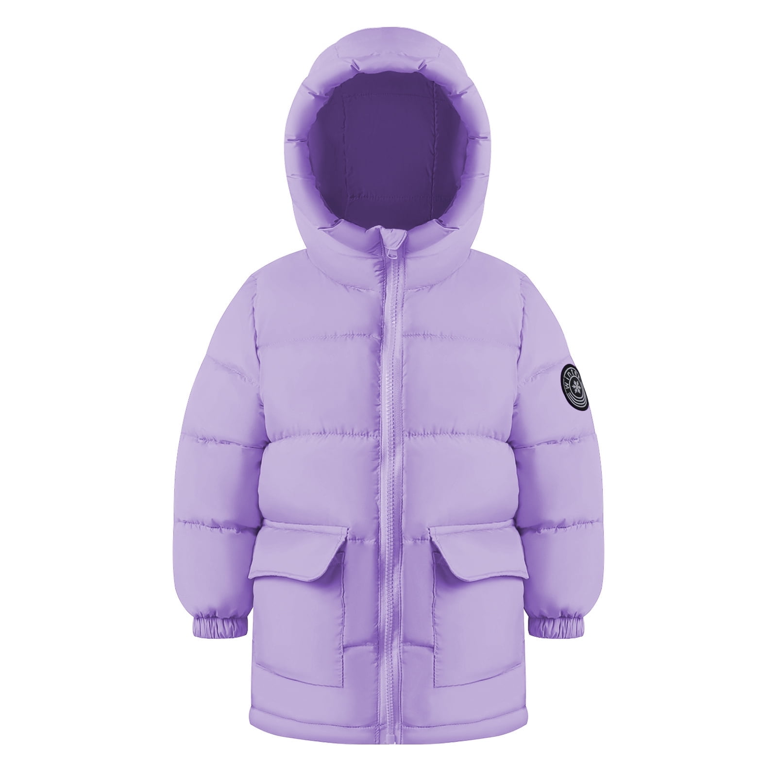 HILEELANG Big Girl Winter Puffer Jackets Coats Lavender Purple Hooded ...