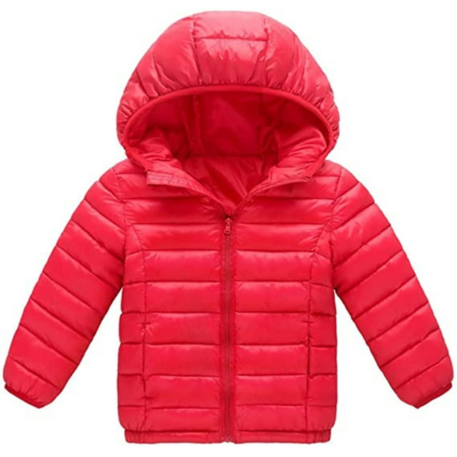 HILEELANG Kids Boy Girl Winter Hooded Puffer Jackets Coats Light Weight ...