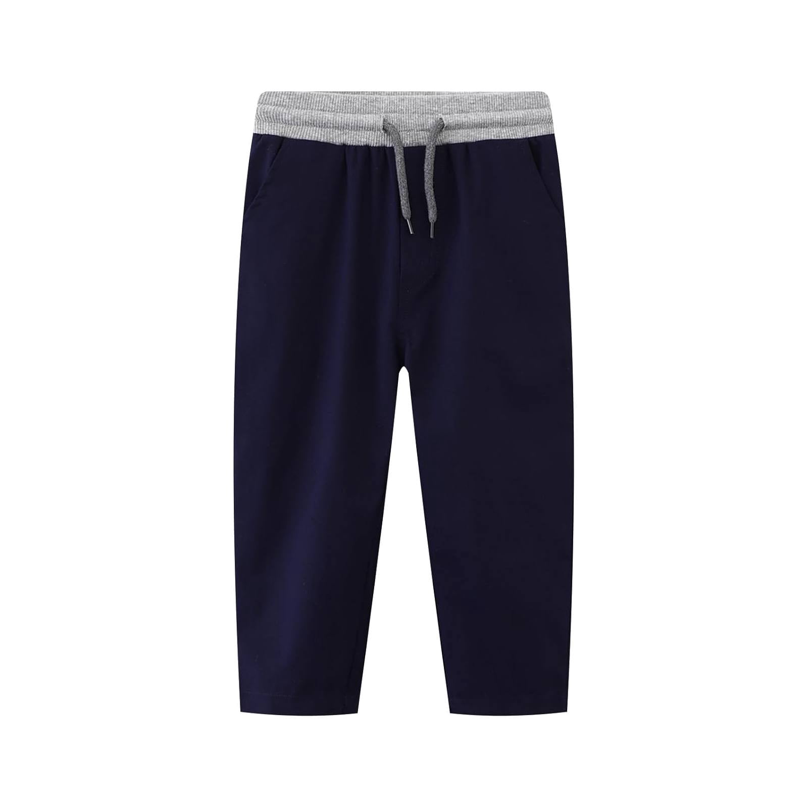 HILEELANG Little Boy Chino Pants School Uniform Elastic Stretch Khaki ...