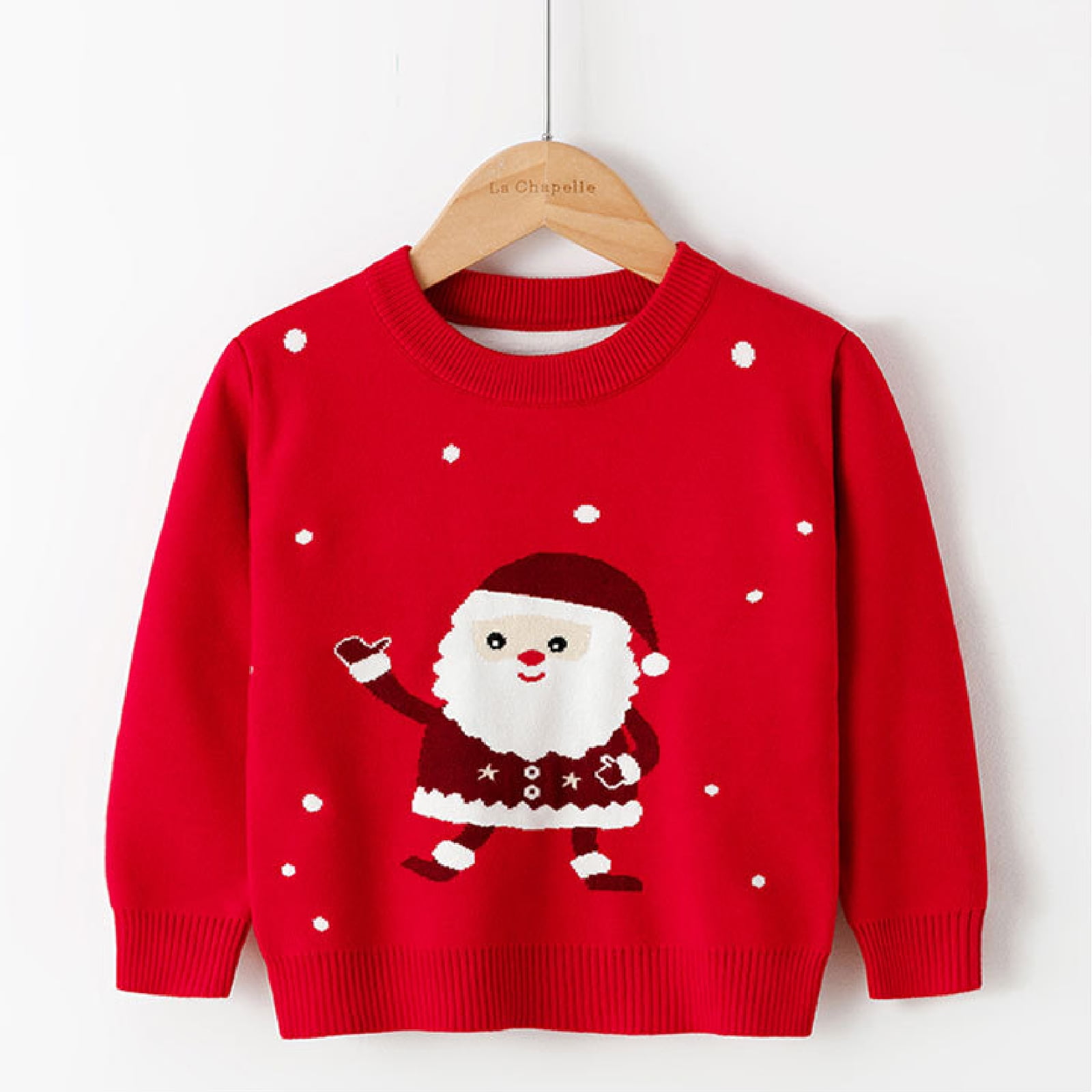 HILEELANG Little Boy Girl Christmas Sweater Knite Pullover Xmas Red ...