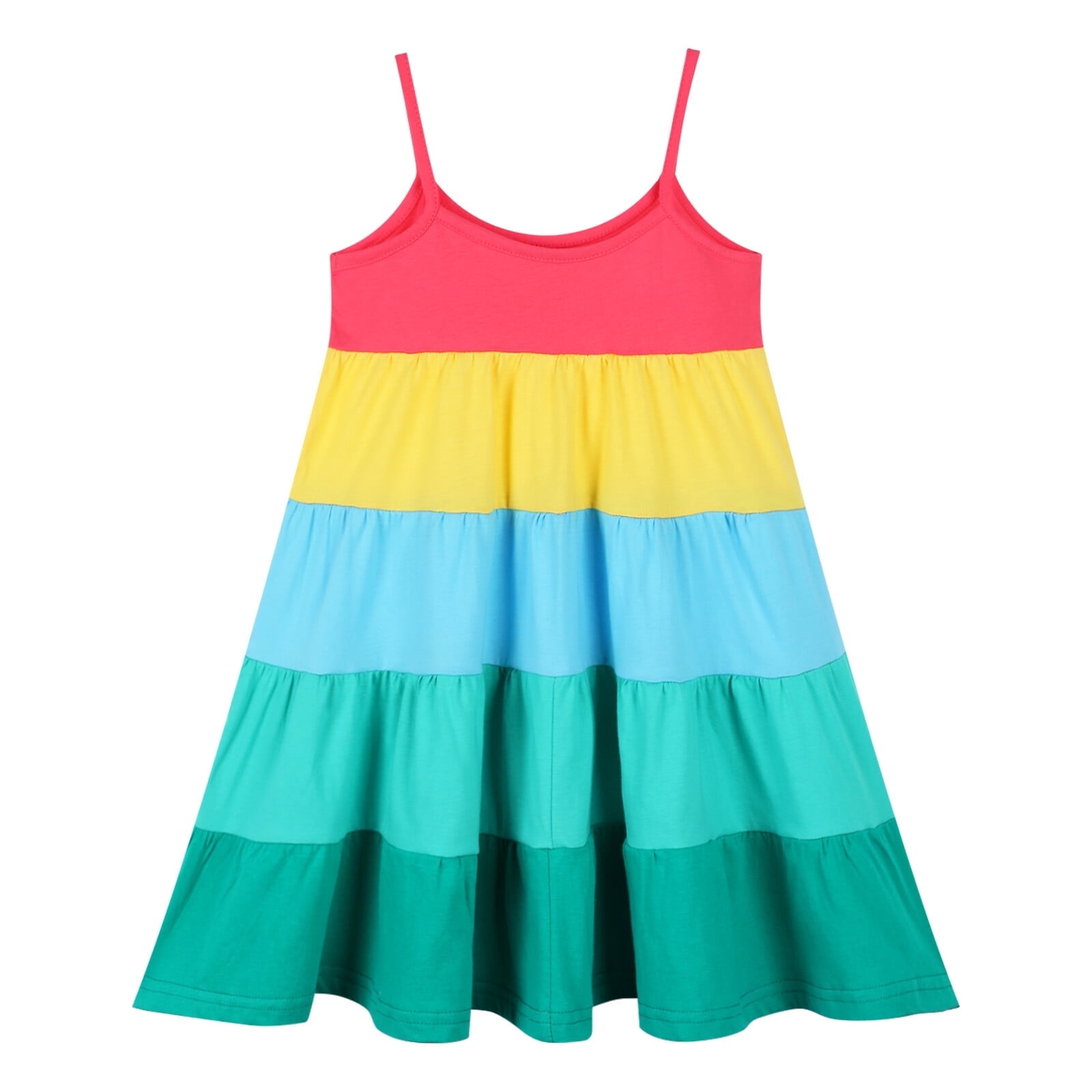 HILEELANG Little Girls Sleeveless Halter Strap Dress Easter Summer ...