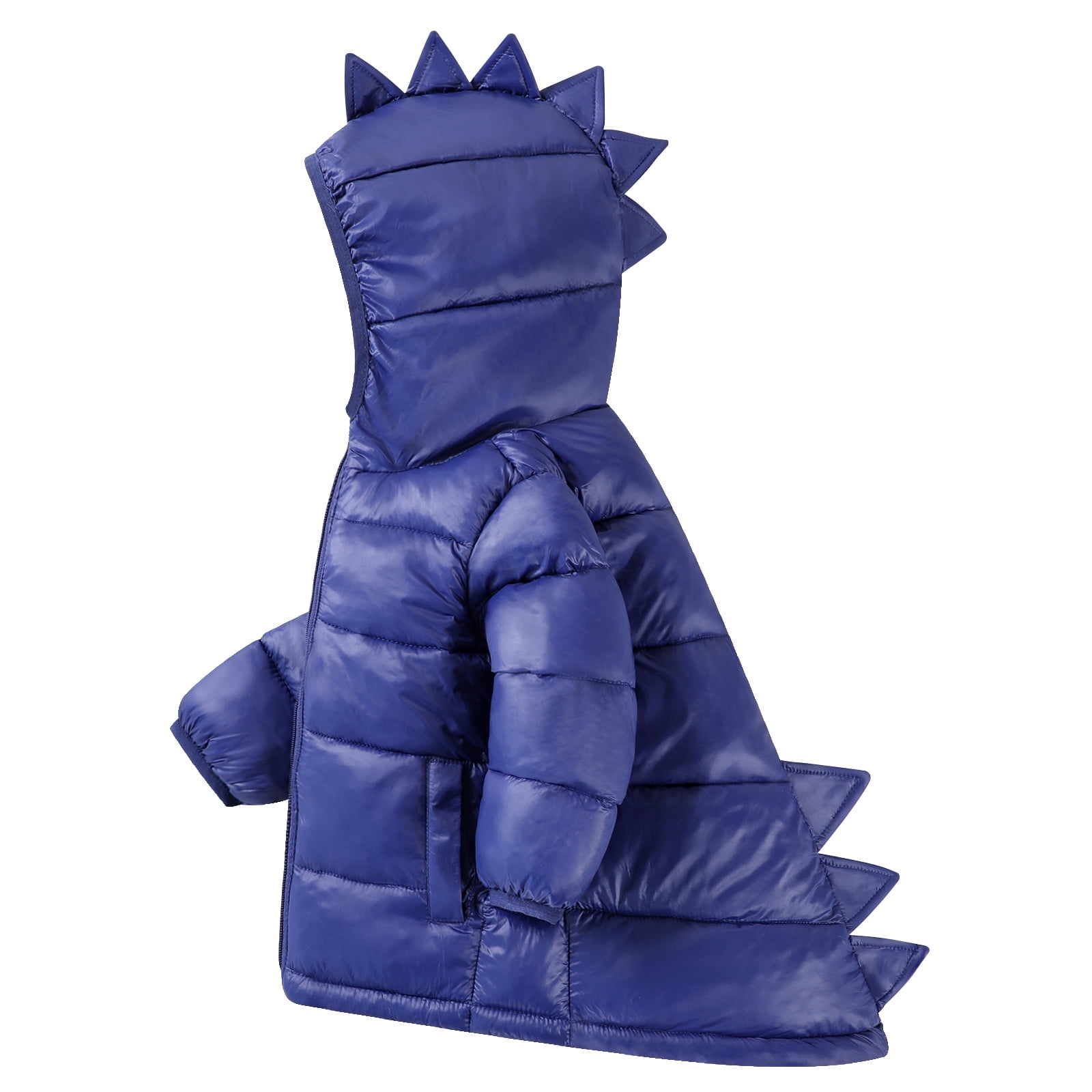 HILEELANG Toddler Boy Girl Winter Puffer Jackets Coats Navy Blue Dinosaur Hooded Light Weight ...