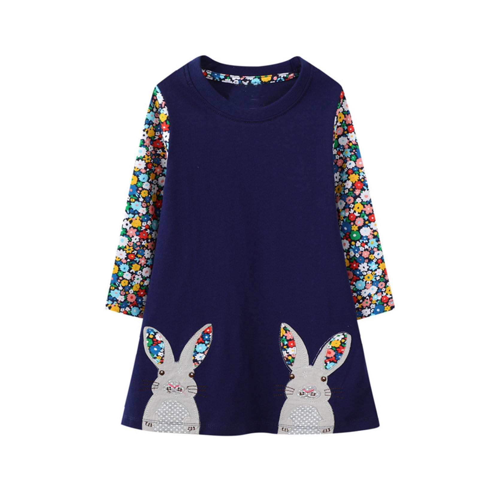 HILEELANG Toddler Girls Long Sleeved Dresses Christmas Winter Cotton ...