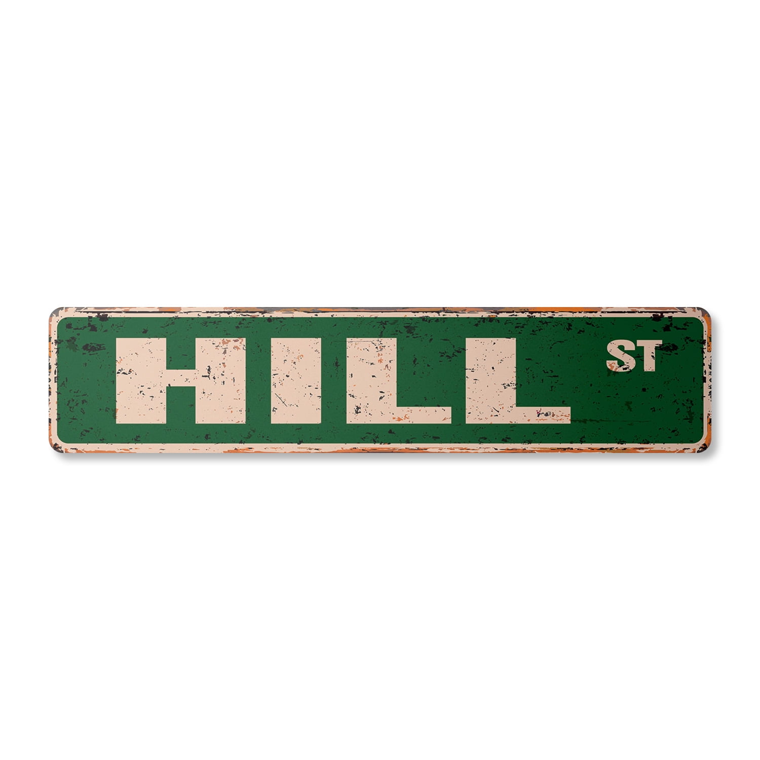 HILL Vintage Aluminum Street Sign Childrens Name Room Metal Sign rustic ...