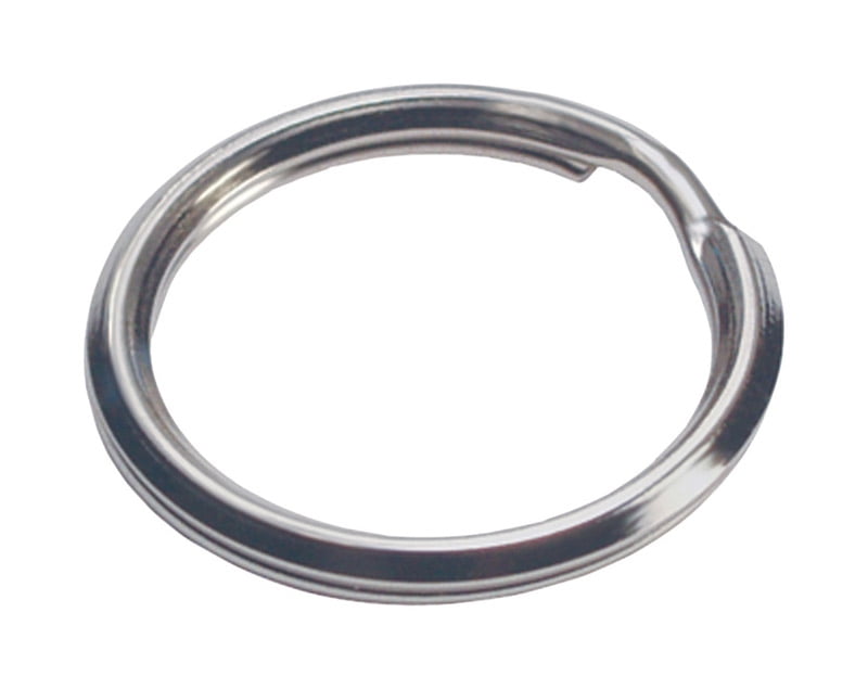HILLMAN 1-1/4 in. D Tempered Steel Silver Split Rings/Cable Rings Key ...