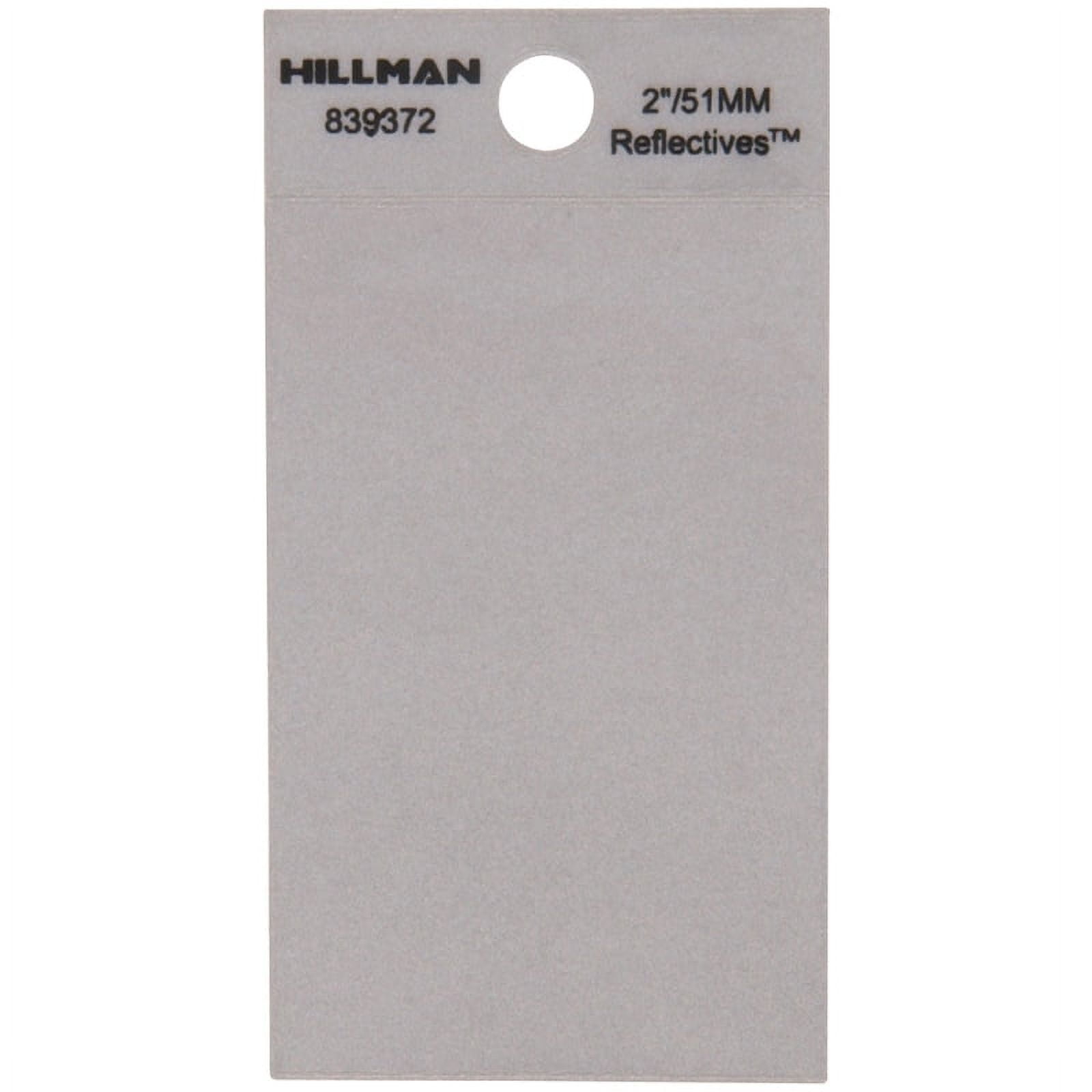 HILLMAN 2 in. Reflective Silver Vinyl Self-Adhesive Full Spacer Blank 1 ...