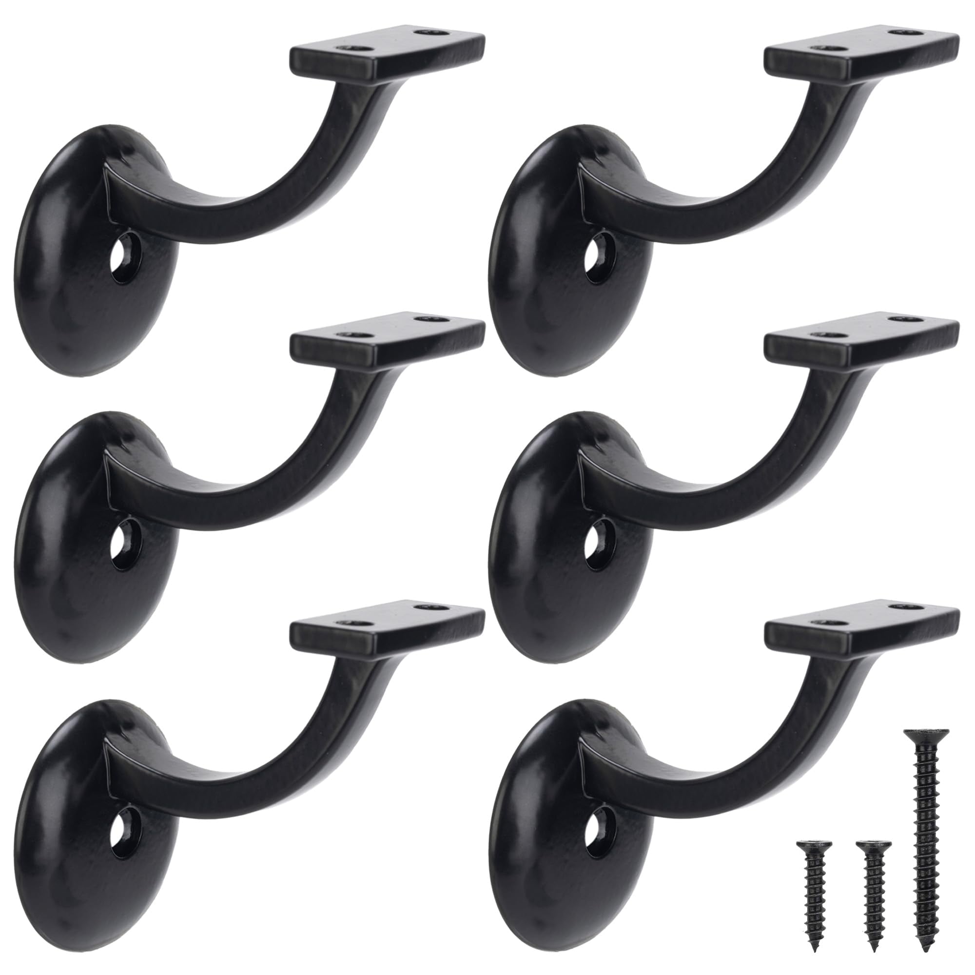 HILLMASTER Steel Handrail Bracket for Indoor Outdoor Stairs, Anti-Rust ...