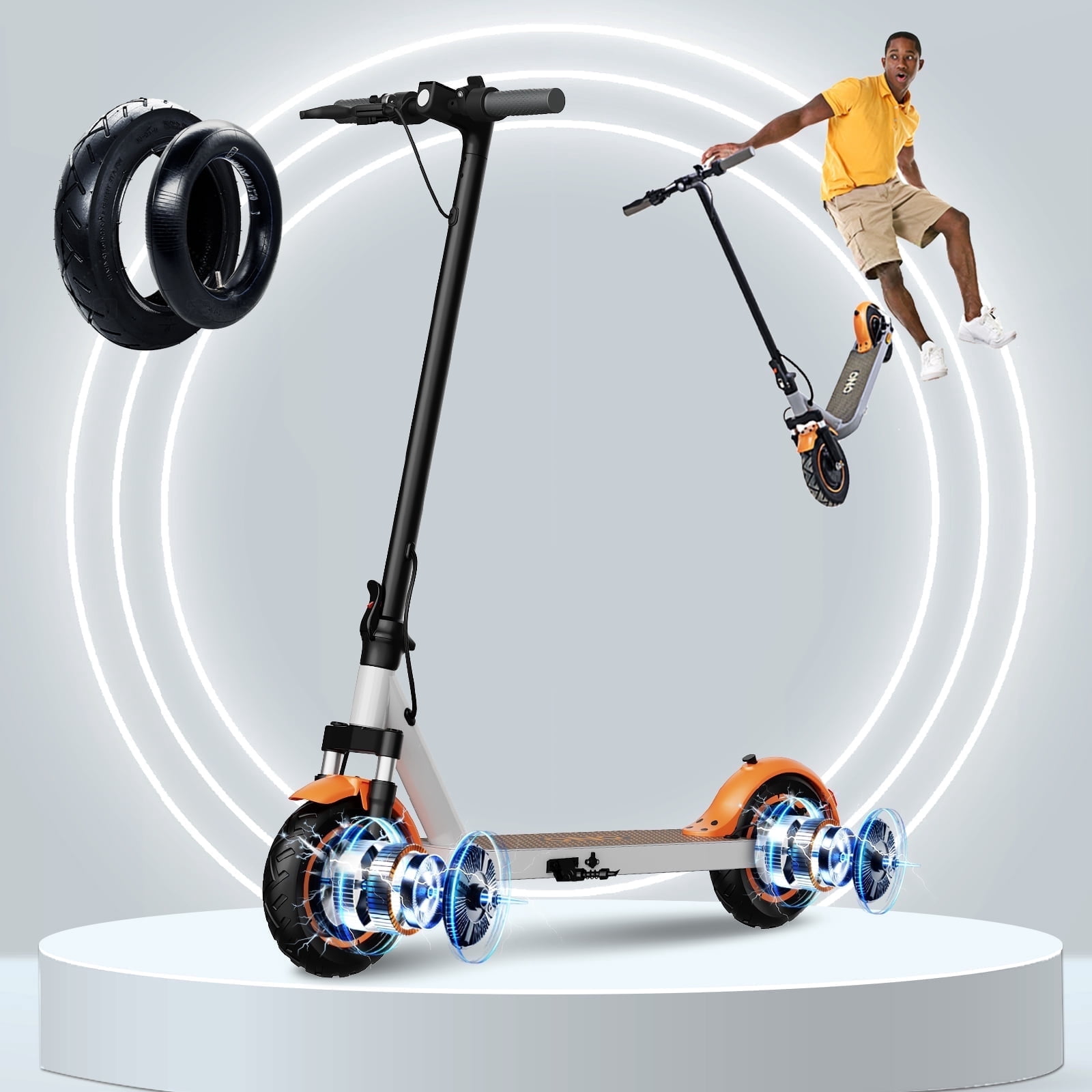 HILLVIGO Dual Motor Electric Scooter for Adults, Powerful 1000W Peak ...
