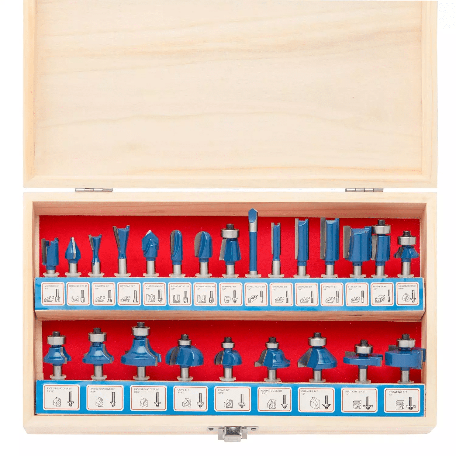 HILTEX 10108 Tungsten Carbide Router Bit Set, Woodworking Tools and ...