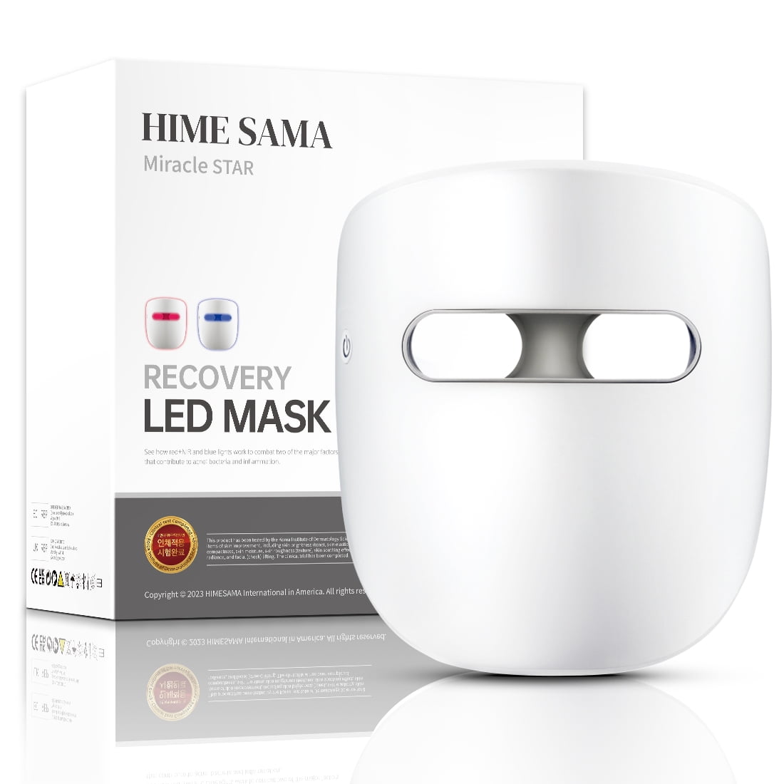 HIME SAMA Electric Therapy Beauty LED Face Mask, Red & Blue Light for ...
