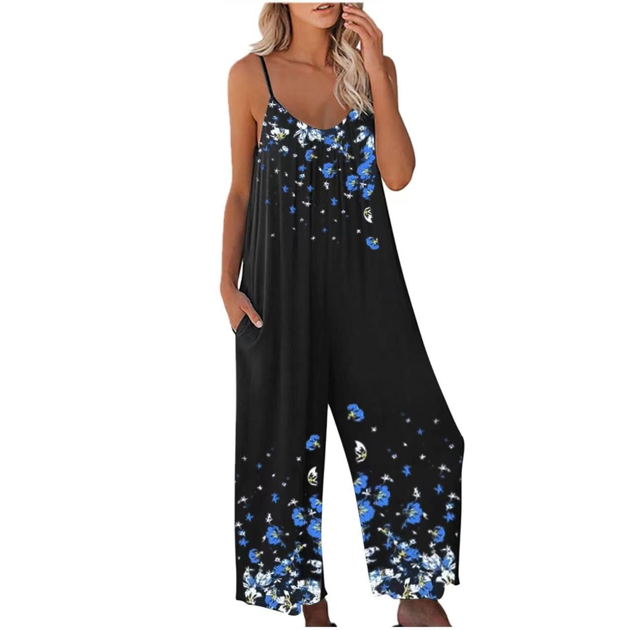 HIMIWAY Capri Pants for Women Rompers for Women Summer Women's Casual ...