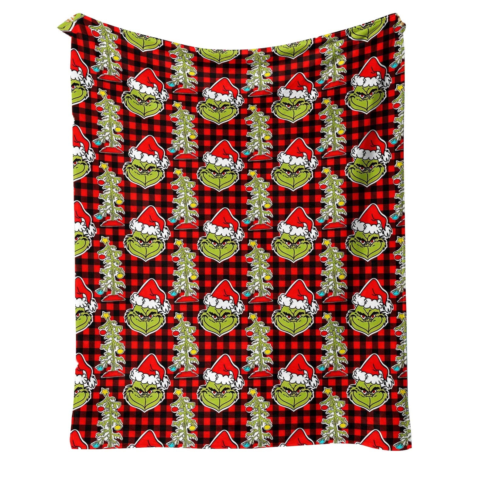 HIMIWAY Christmas Blanket Green Super Soft Flannel Fleece Christmas ...