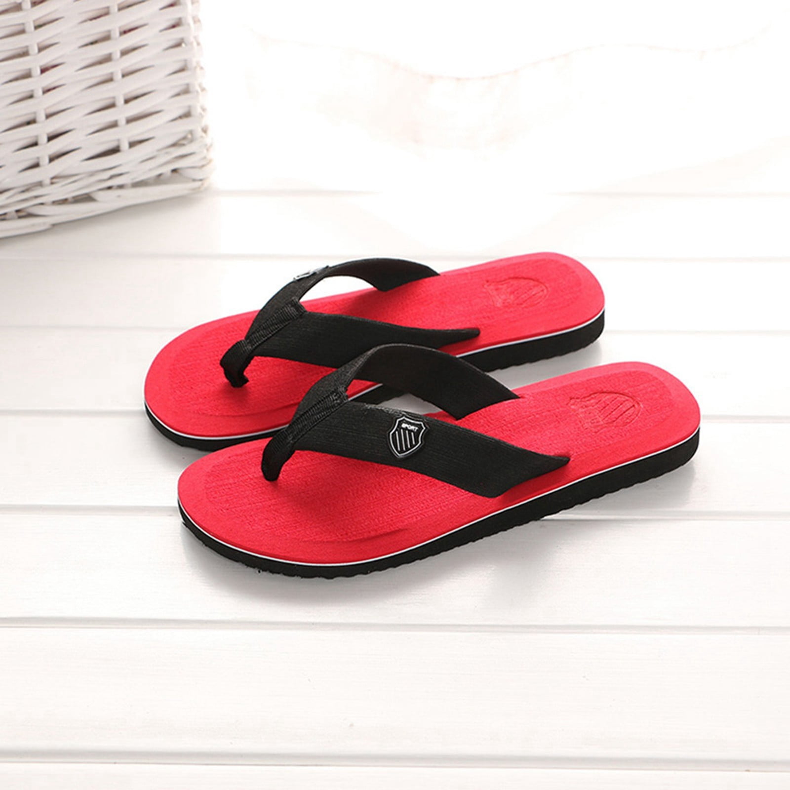 HIMIWAY Flip Flops for Men Men's Summer Flip-flops Slippers Beach ...