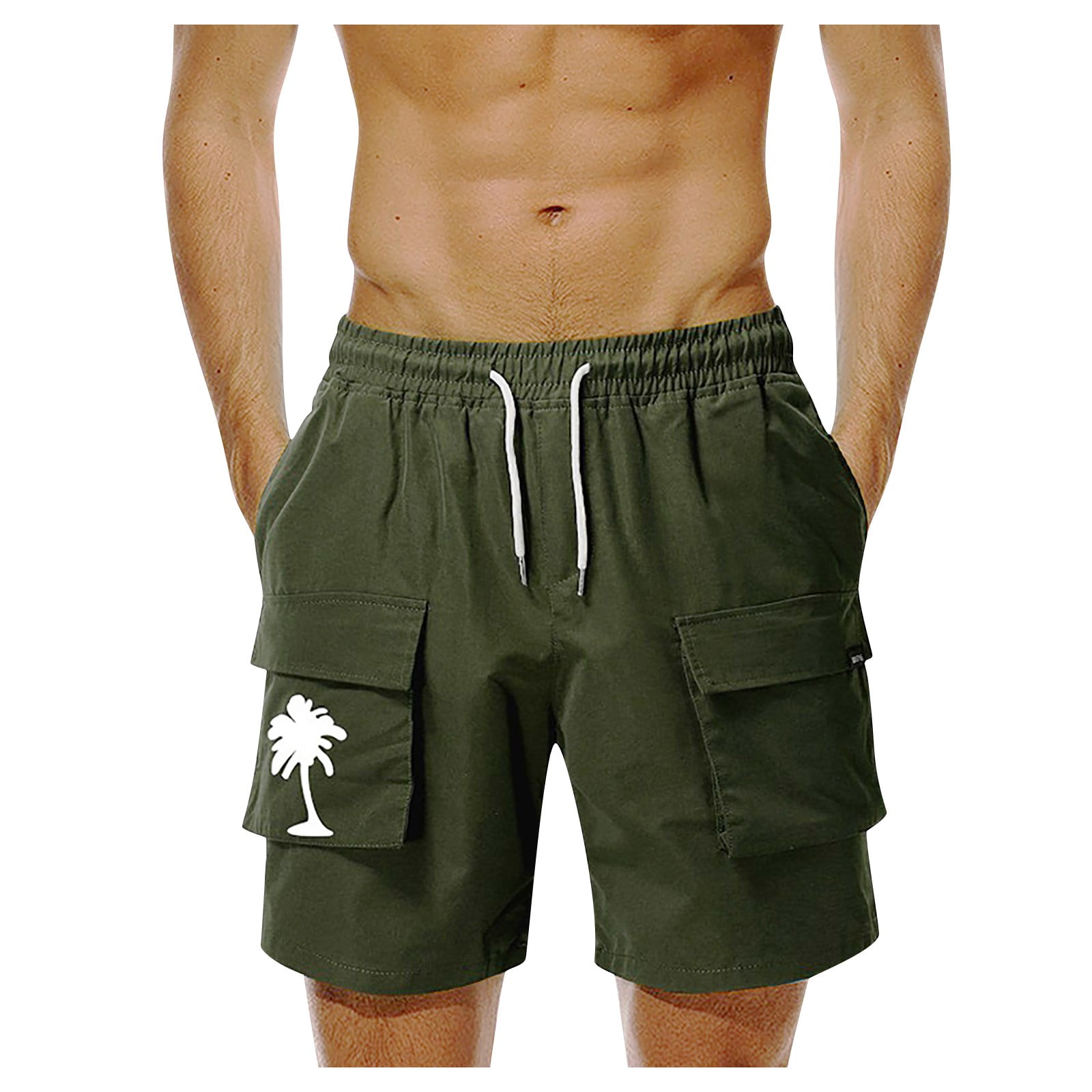 HIMIWAY Men's Casual Drawstring Cargo Shorts Casual Outdoor Men's Pants ...