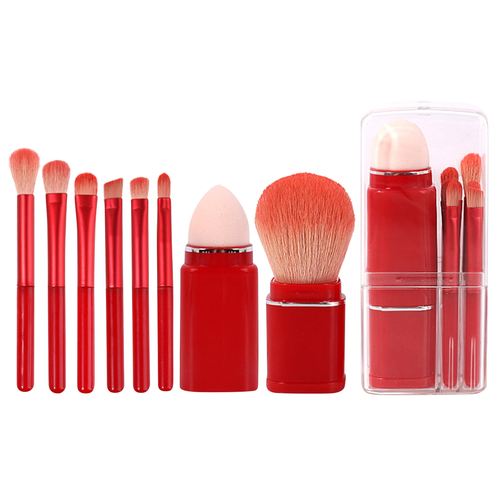 HIMIWAY Portable 8PCS Travel Makeup Brush Set Retractable Foundation ...