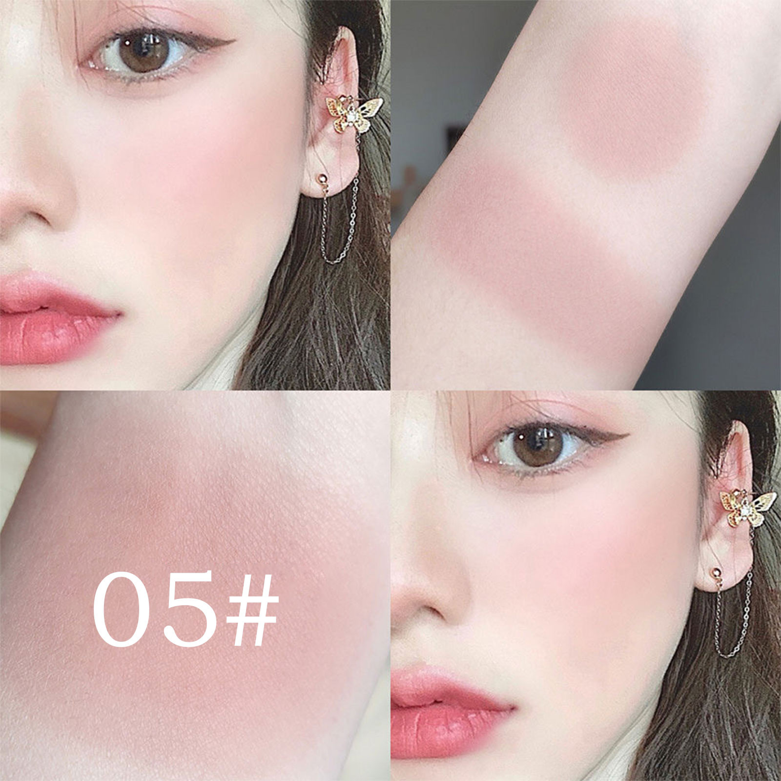 HIMIWAY Powder Blush Soft and Puffy Cheek Long-lasting Blush Natural ...