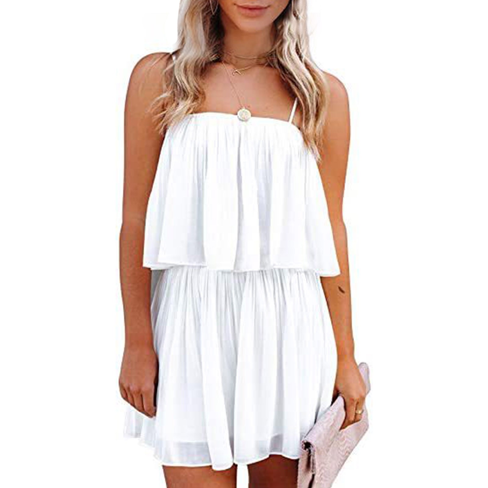 HIMIWAY Summer Sale Casual Jumpsuits for Women Womens Casual Sleeveless ...
