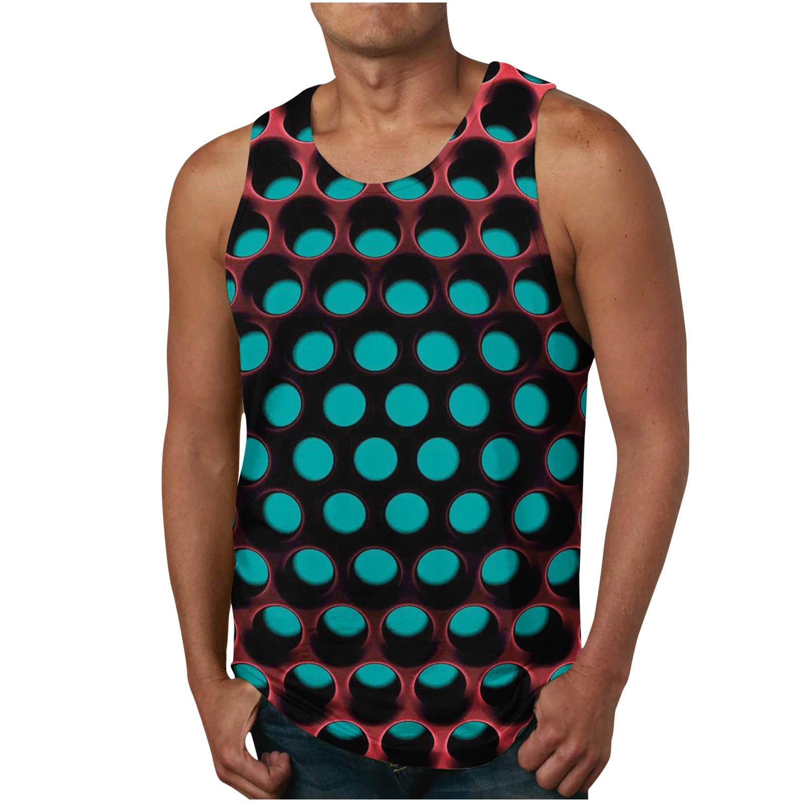 HIMIWAY Tank Tops Men and Big Men Summer Fresh Fashion New Beach Hawaii ...