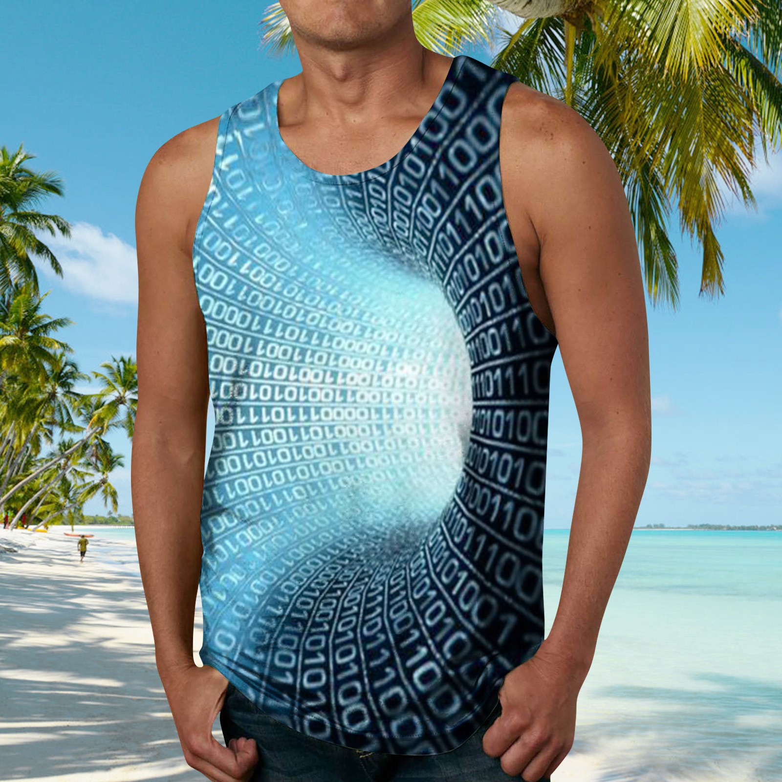 HIMIWAY Tank Tops Men and Big Men Summer Refreshing And Fashionable New ...