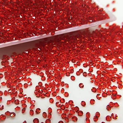 HINABTRU 8000 Red Pixie Crystals for Nails-Micro 1.2mm Nail Rhinestones ...