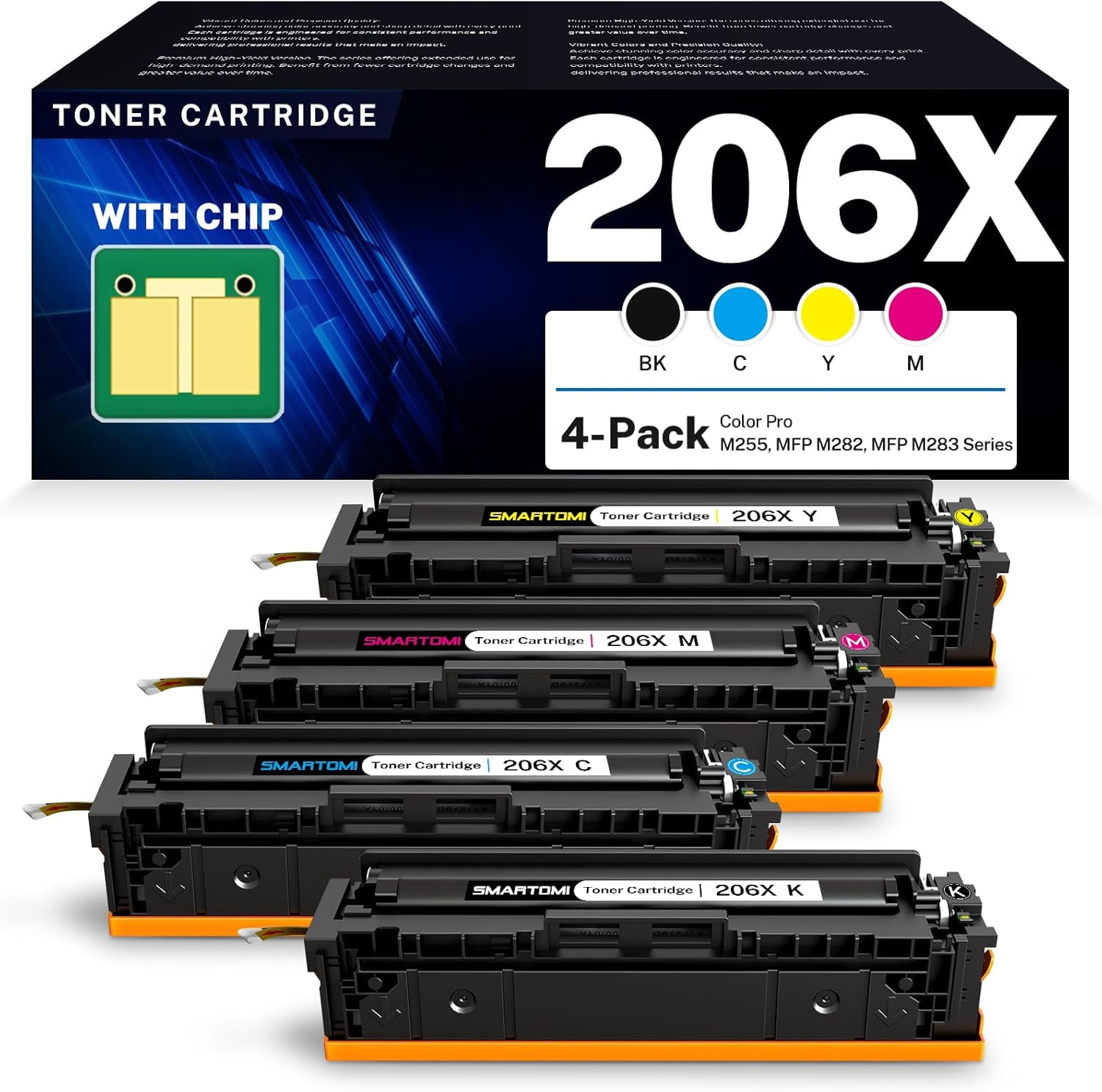 HINHNMIPO 206A Toner Cartridges 4 Pack (with Chip) Compatible ...